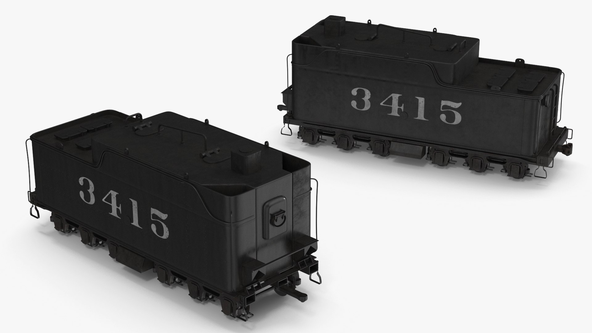 3D Steam Locomotive Tender - TurboSquid 2208845