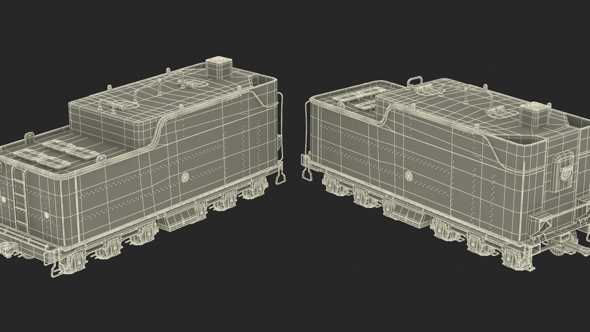 3D Steam Locomotive Tender - TurboSquid 2208845