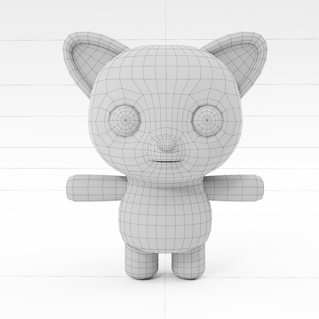 Cat cartoon character model - TurboSquid 1996901