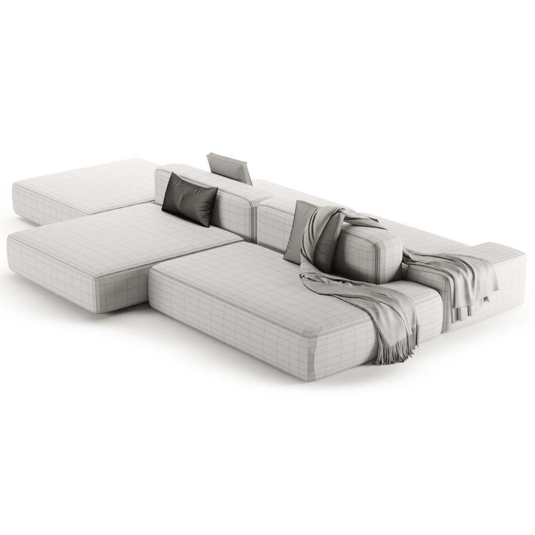 3D Stone Modular Sofa by Tamamm - TurboSquid 2107786