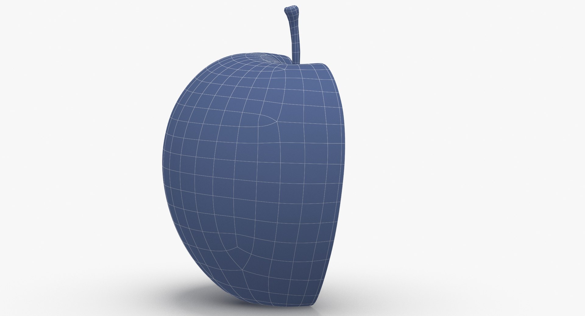 3D green apple half cut model - TurboSquid 1625066