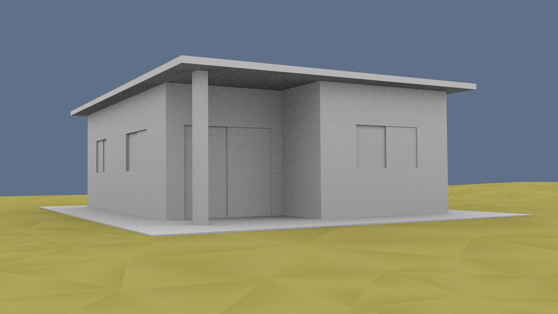 Simple Modern House Model - TurboSquid 1862852