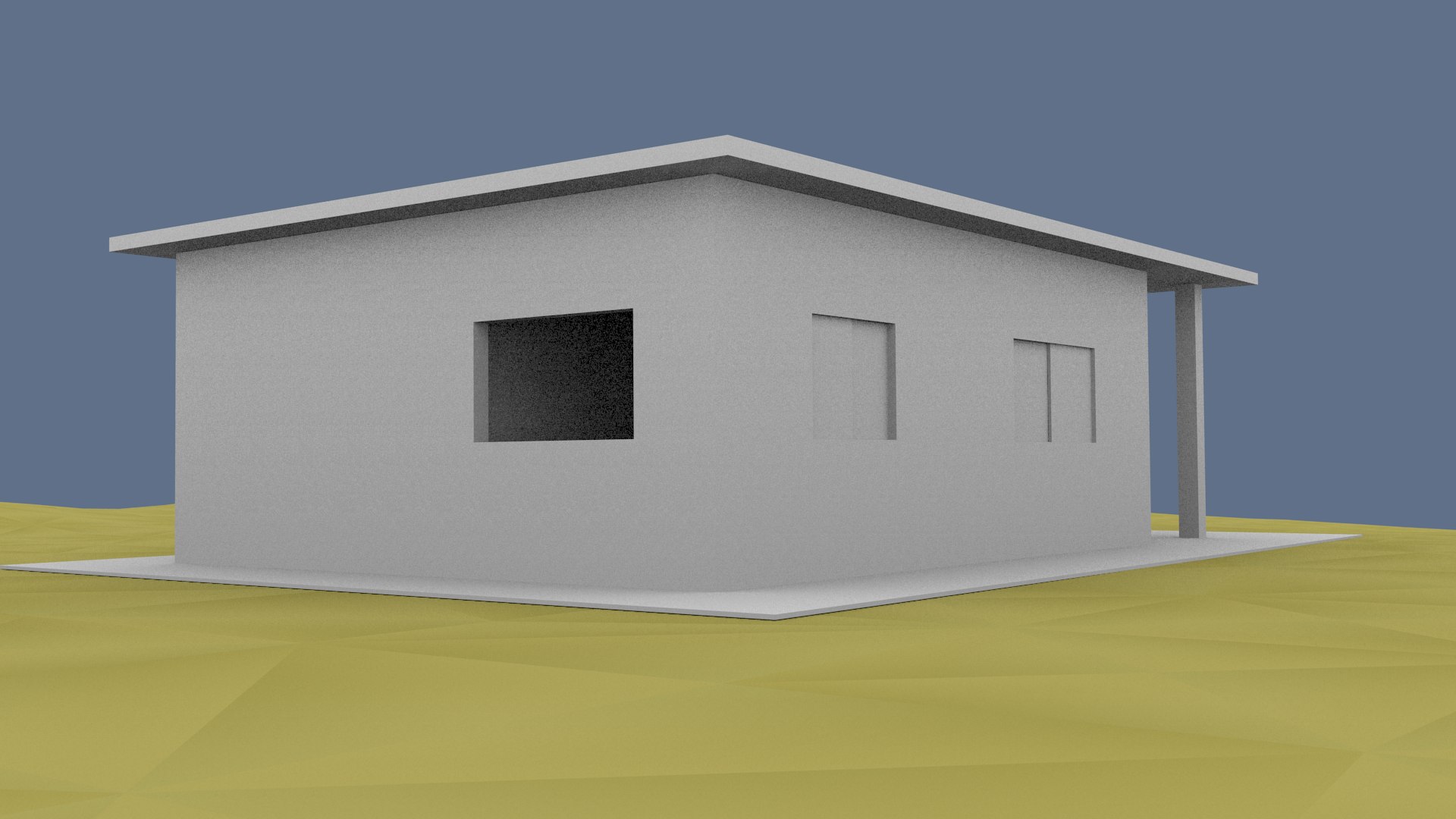 Simple Modern House Model - TurboSquid 1862852