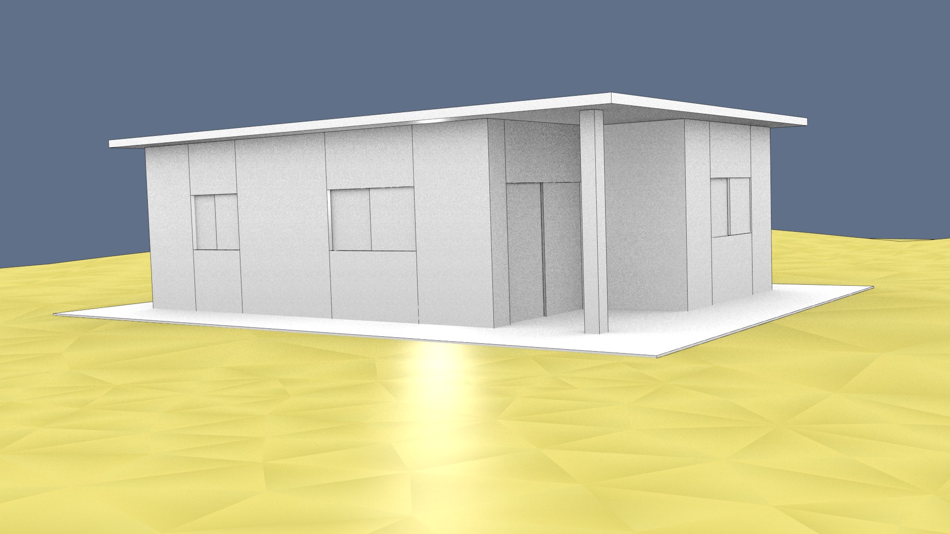 Simple Modern House Model - TurboSquid 1862852