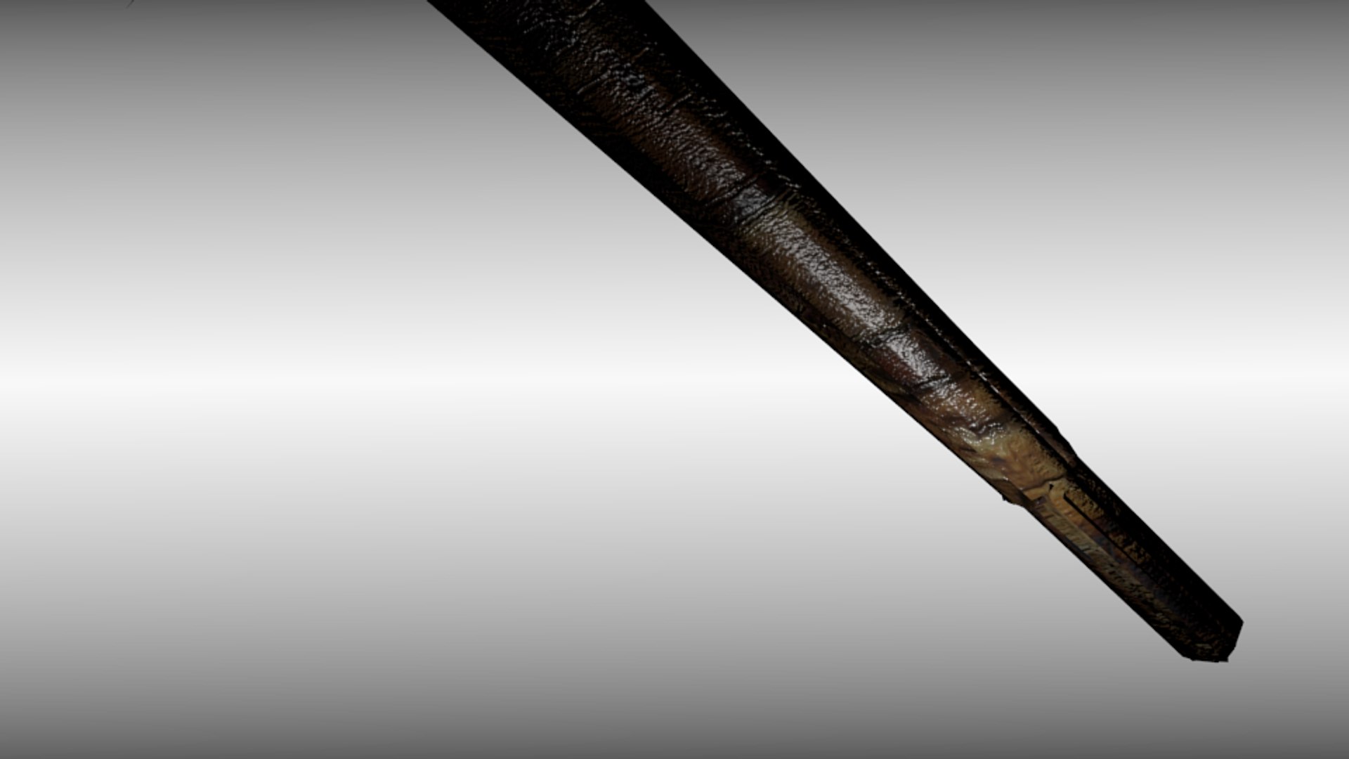 Wooden Club Mace 3ds