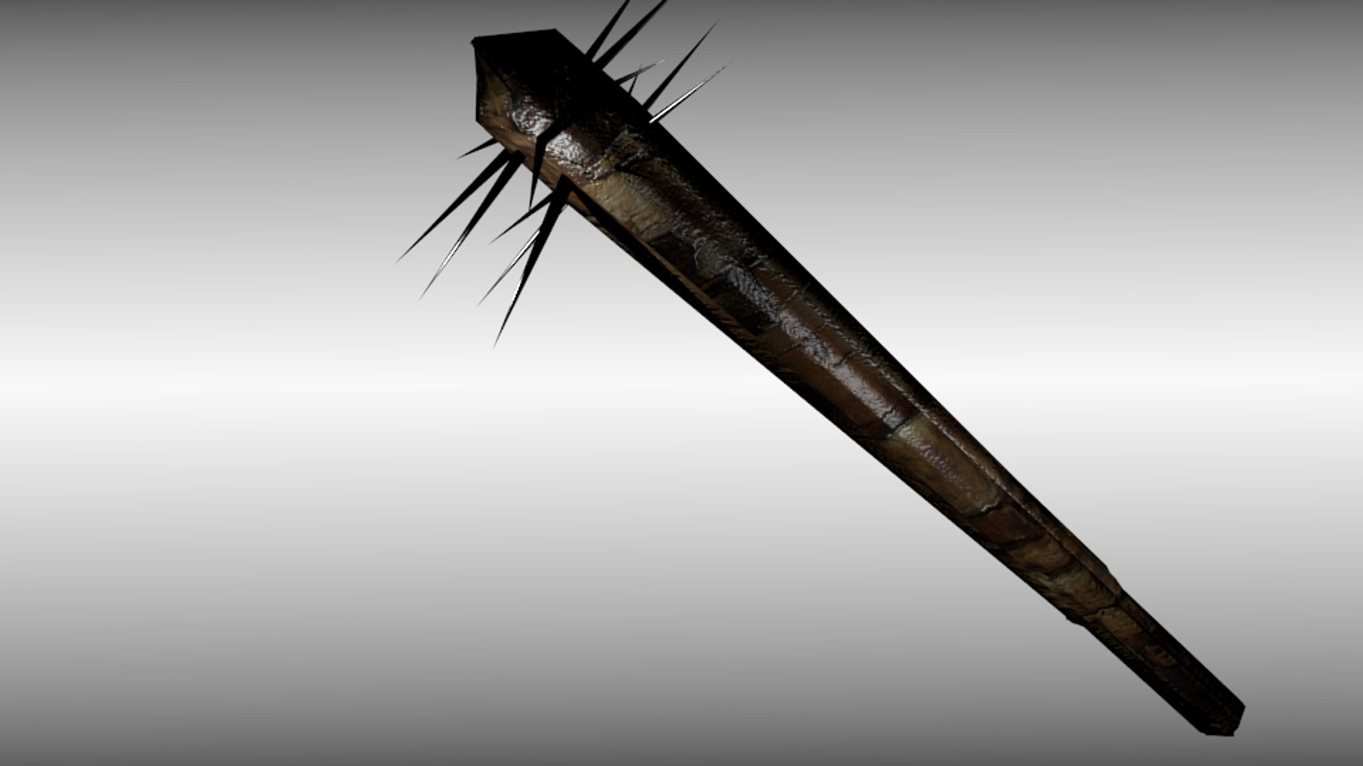 Wooden Club Mace 3ds