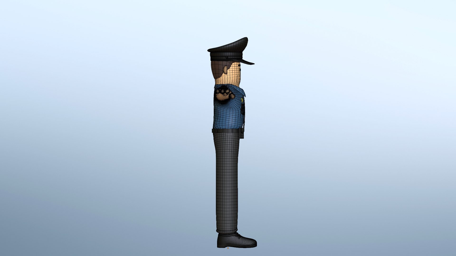 Minimal Cop Cartoon Character 3D model - TurboSquid 2088427