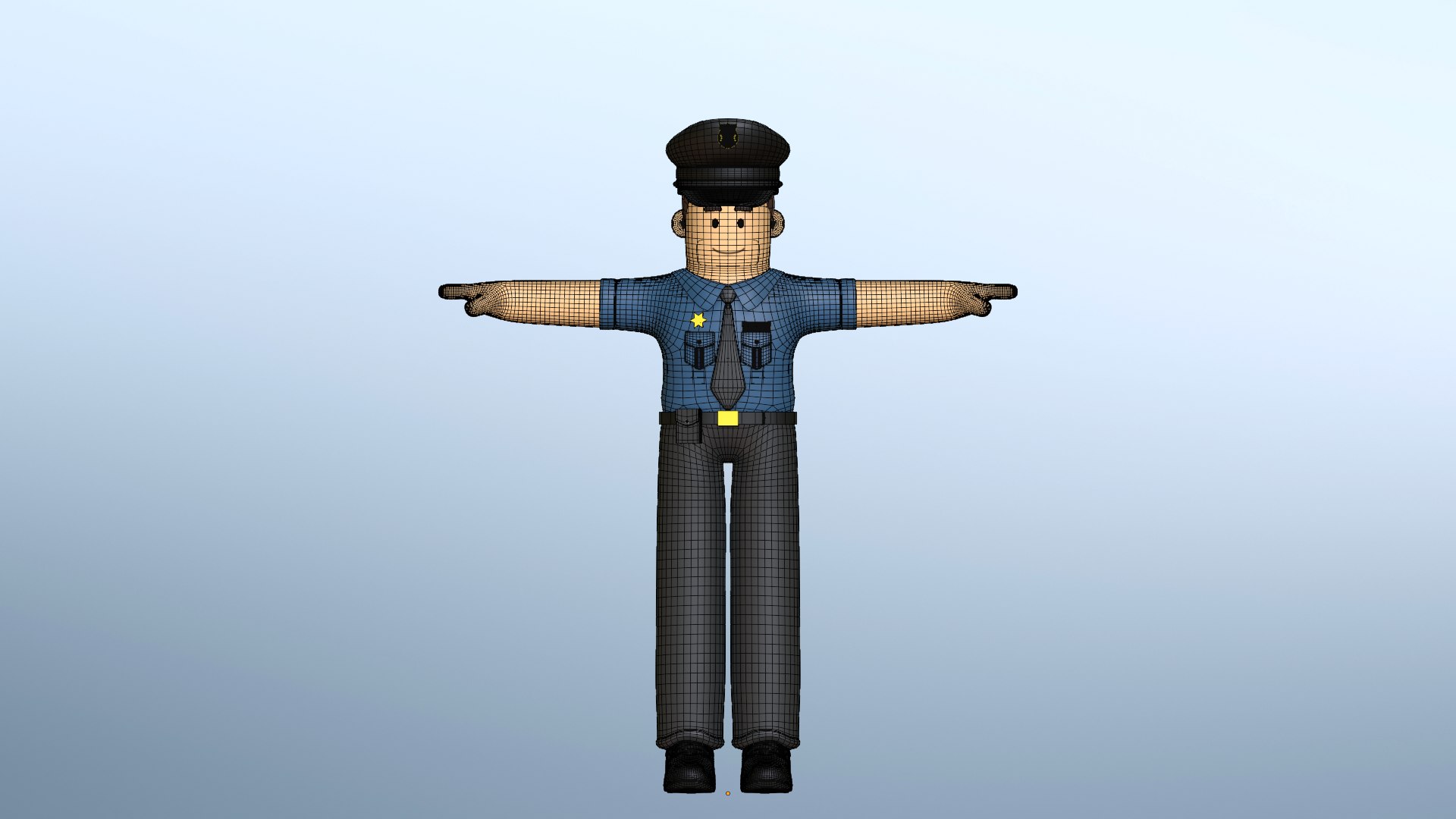 Minimal Cop Cartoon Character 3D model - TurboSquid 2088427