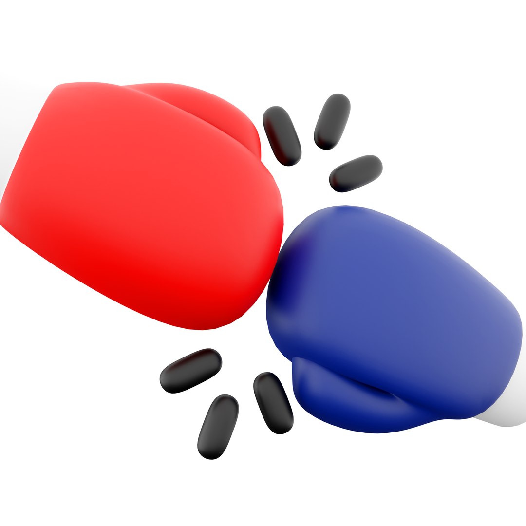 3d Boxing Gloves Hit Each Other Icon 3D Model - TurboSquid 2049417