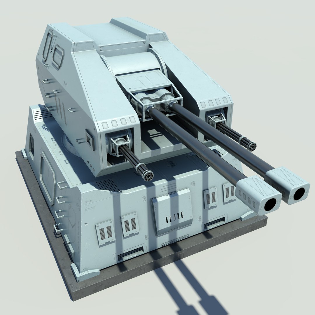 3d Model Sci-fi Turret