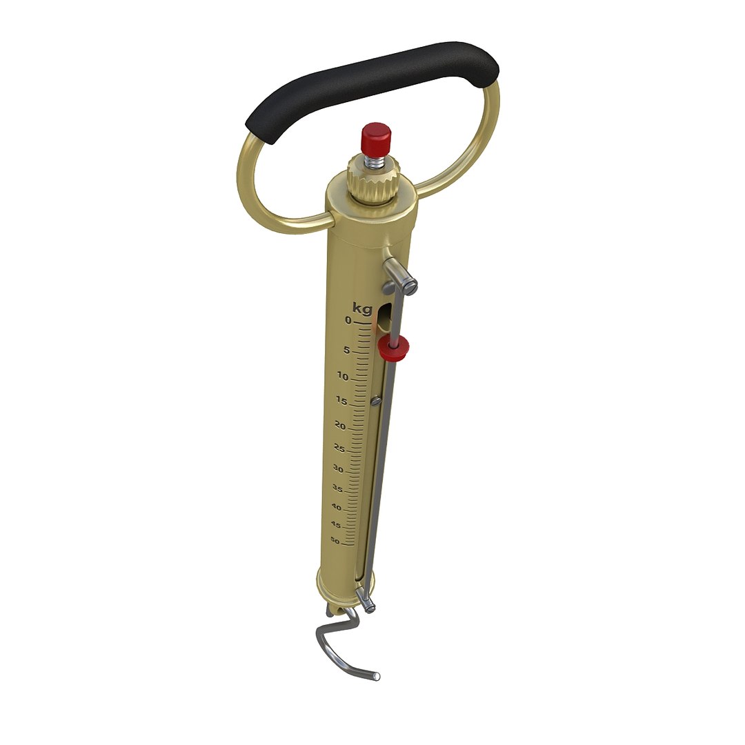 3d model of scales straight linear