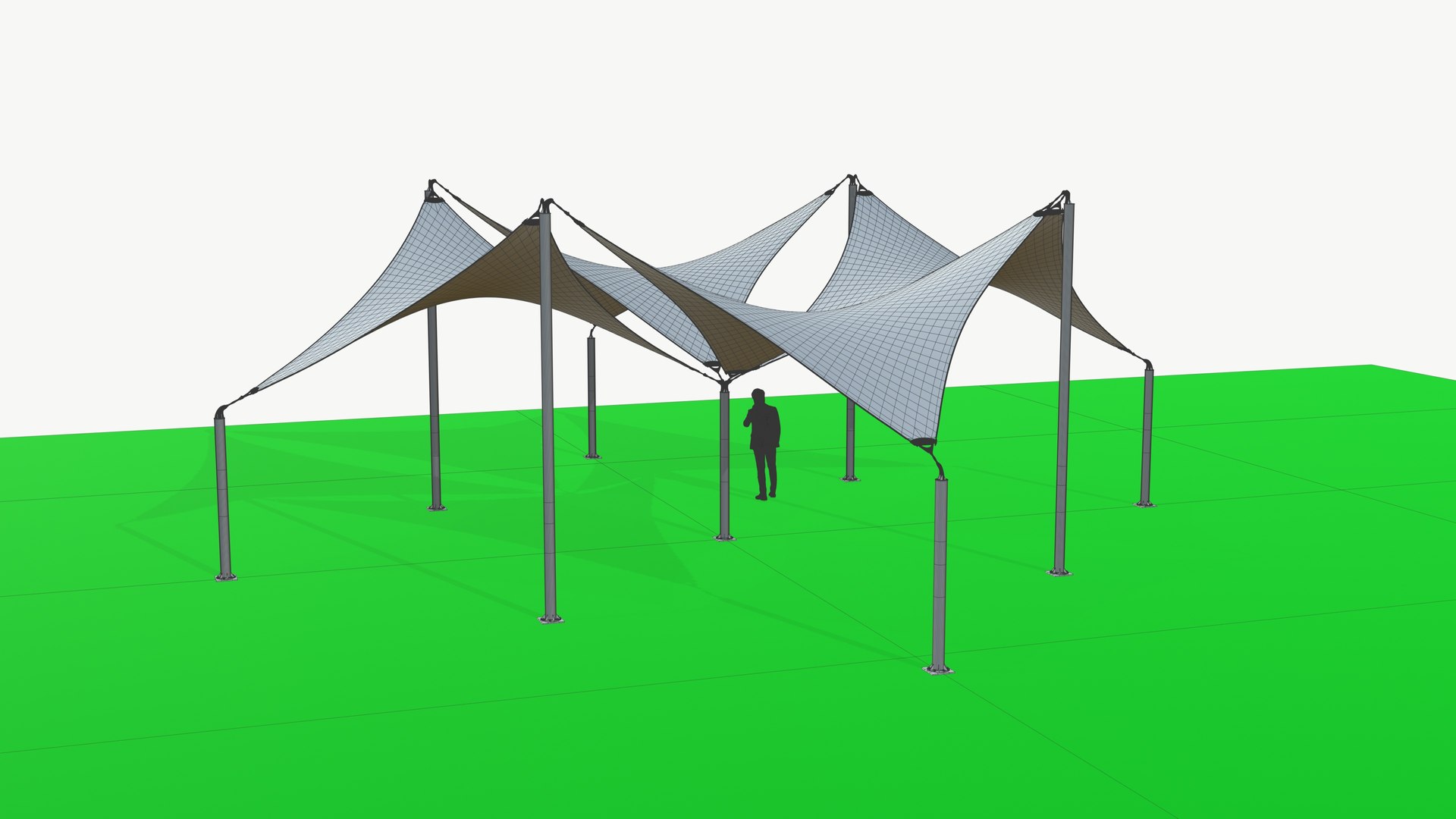 3D Tensile Structure Arch Black Model - TurboSquid 2152715