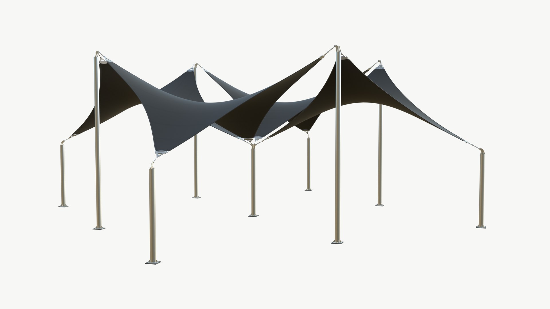 3D Tensile Structure Arch Black model - TurboSquid 2152715