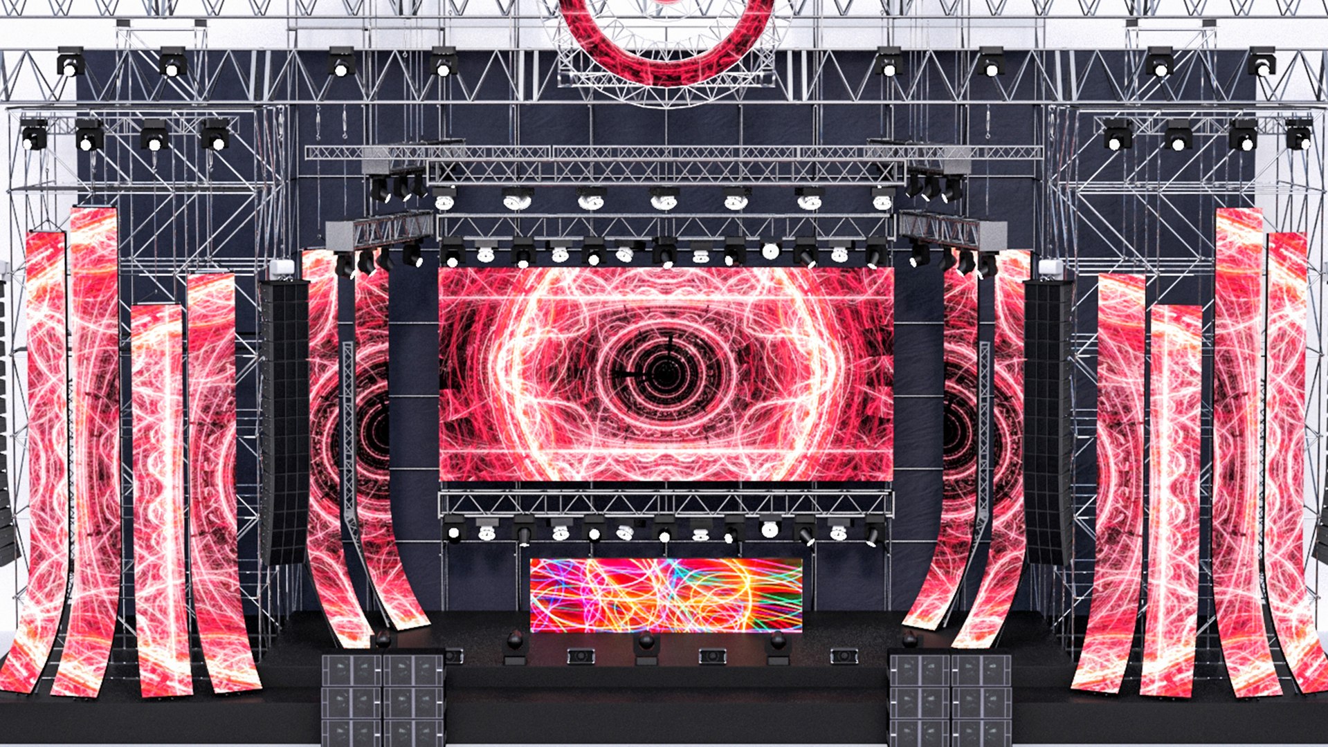 3D EDM Concert Stage - TurboSquid 1875304