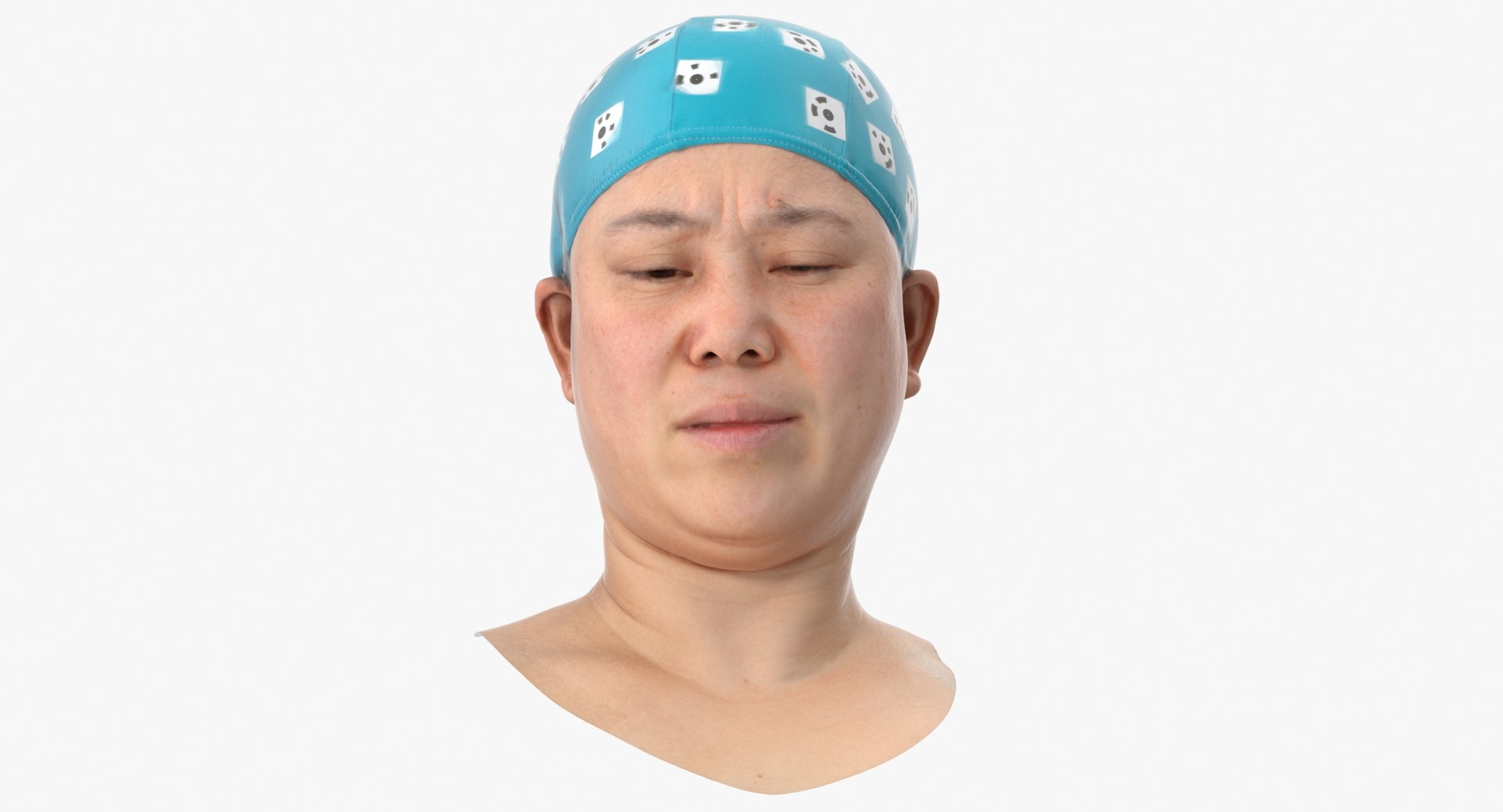 3D Mei Human Head Sadness Clean Scan - TurboSquid 1748755