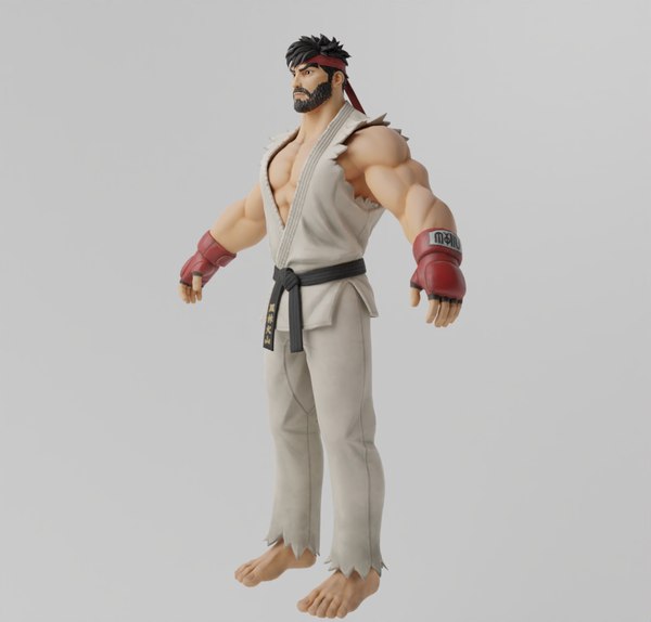 Ryu Lowpoly rigged 3D model - TurboSquid 2034129