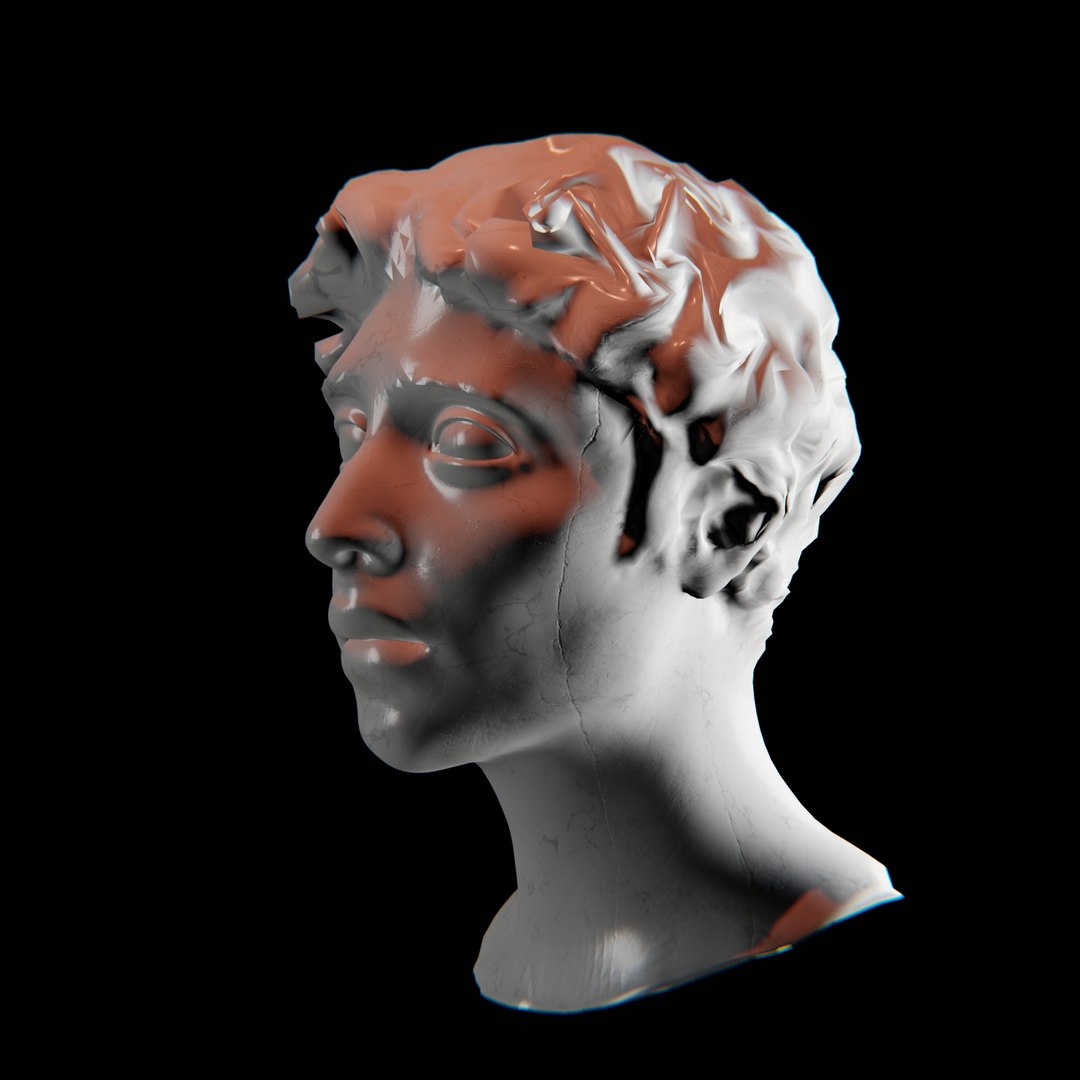 3D Model Ancient Roman Bust Statue - TurboSquid 1990190