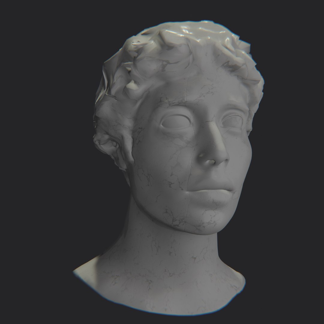 3D Model Ancient Roman Bust Statue - TurboSquid 1990190