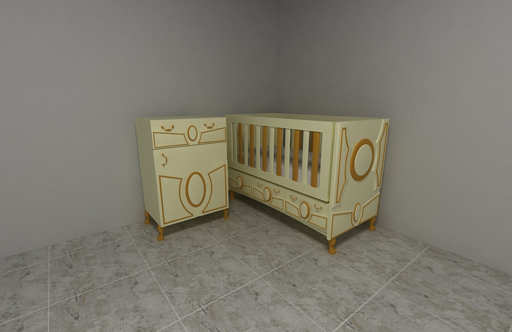 Baby Cradle Model - TurboSquid 1425675