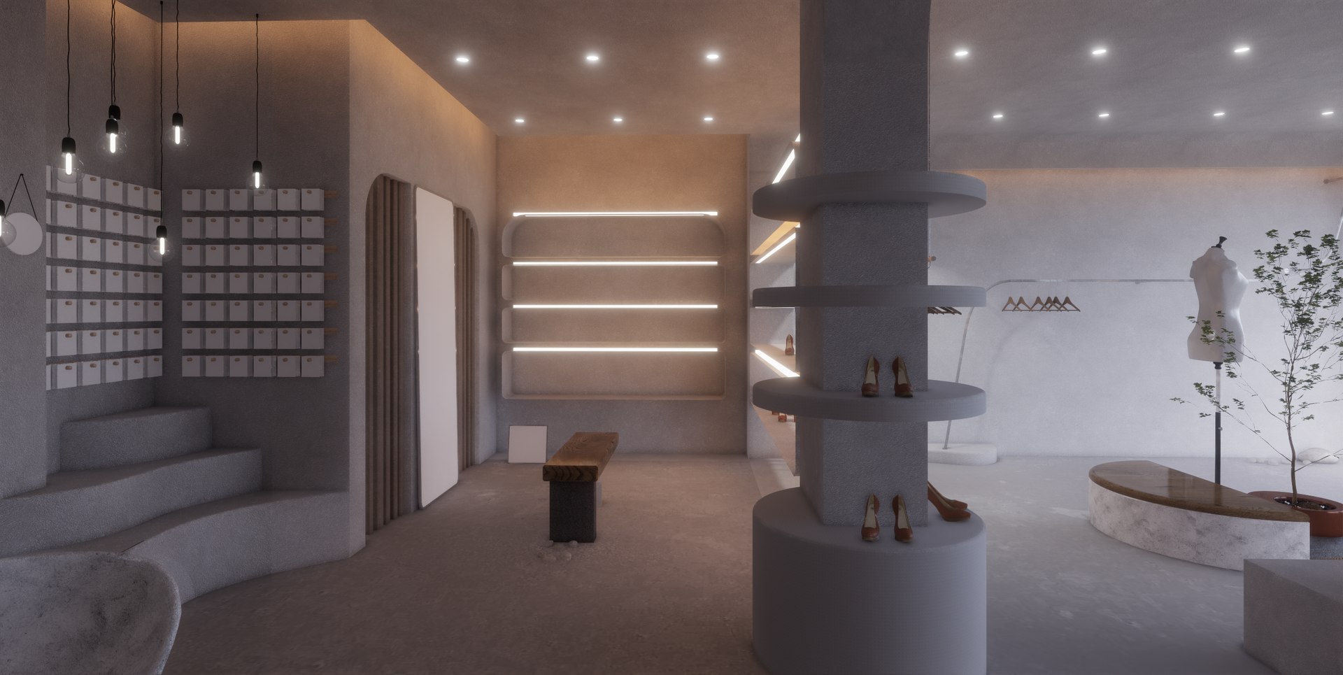 3D Clothing Store Interior-A1 - TurboSquid 2007986