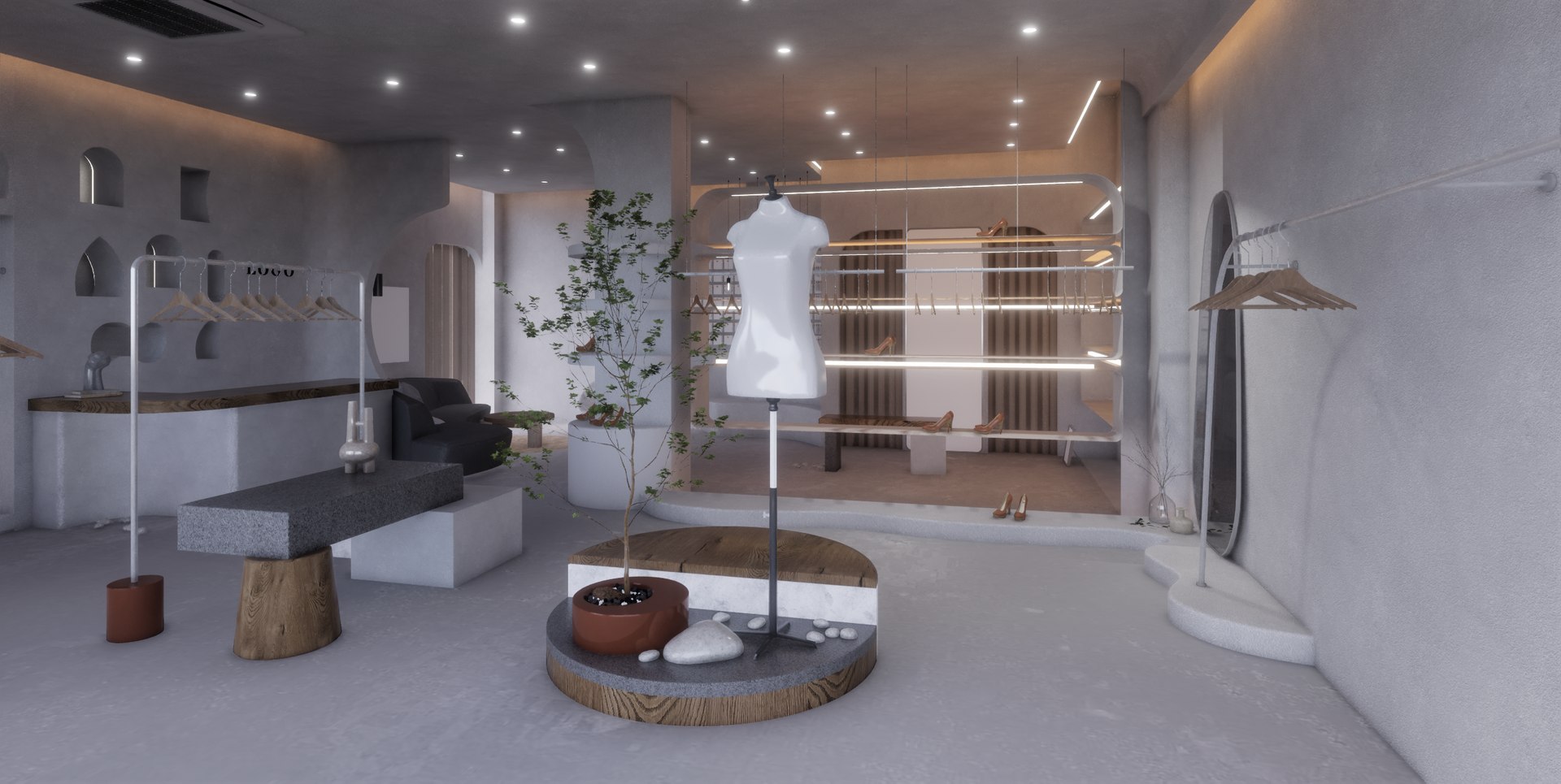 3D Clothing Store Interior-A1 - TurboSquid 2007986
