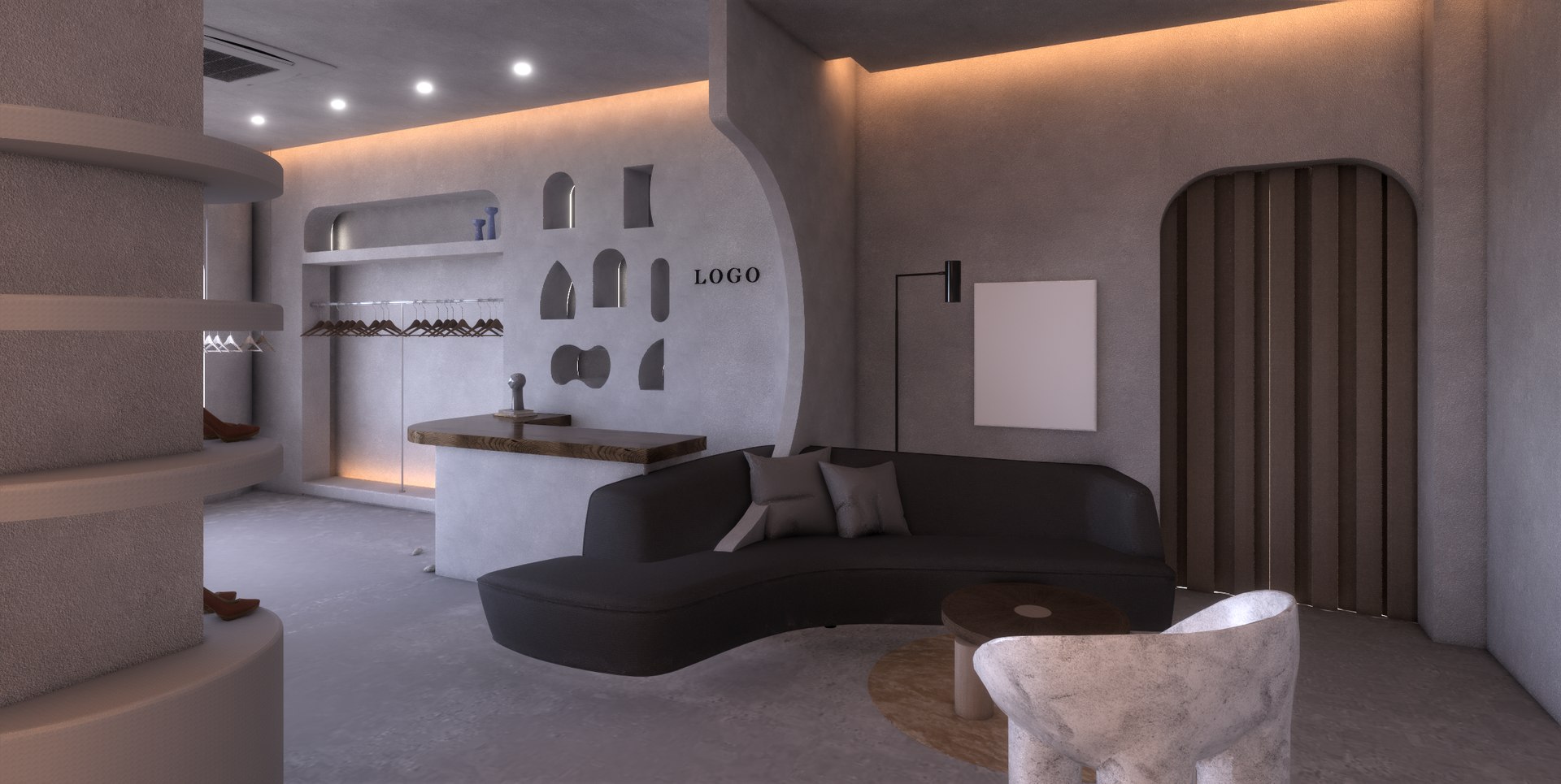 3D Clothing Store Interior-A1 - TurboSquid 2007986