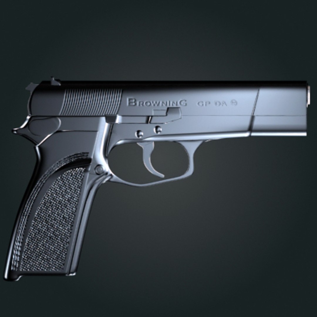 3d Model Browning Revolver