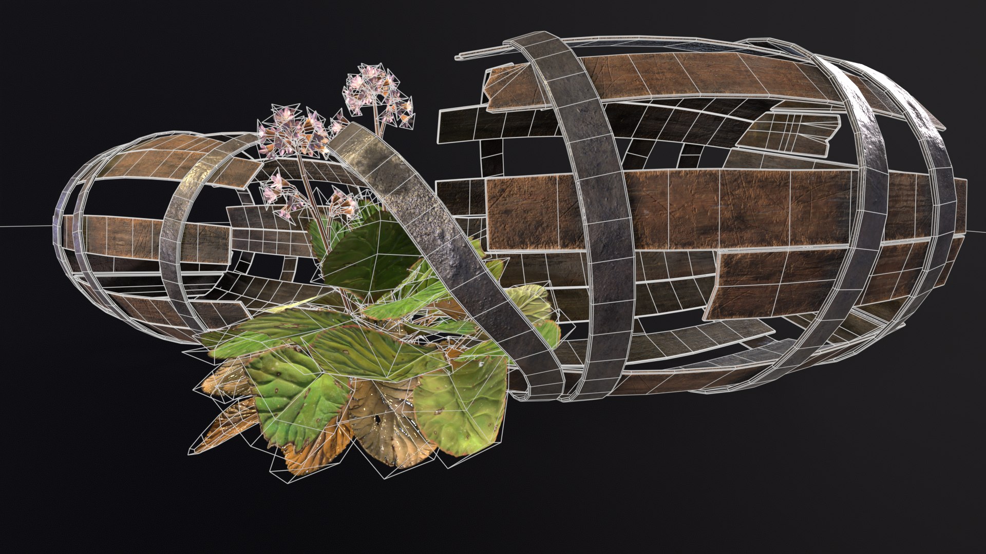 Broken Old Barrels model - TurboSquid 2175717