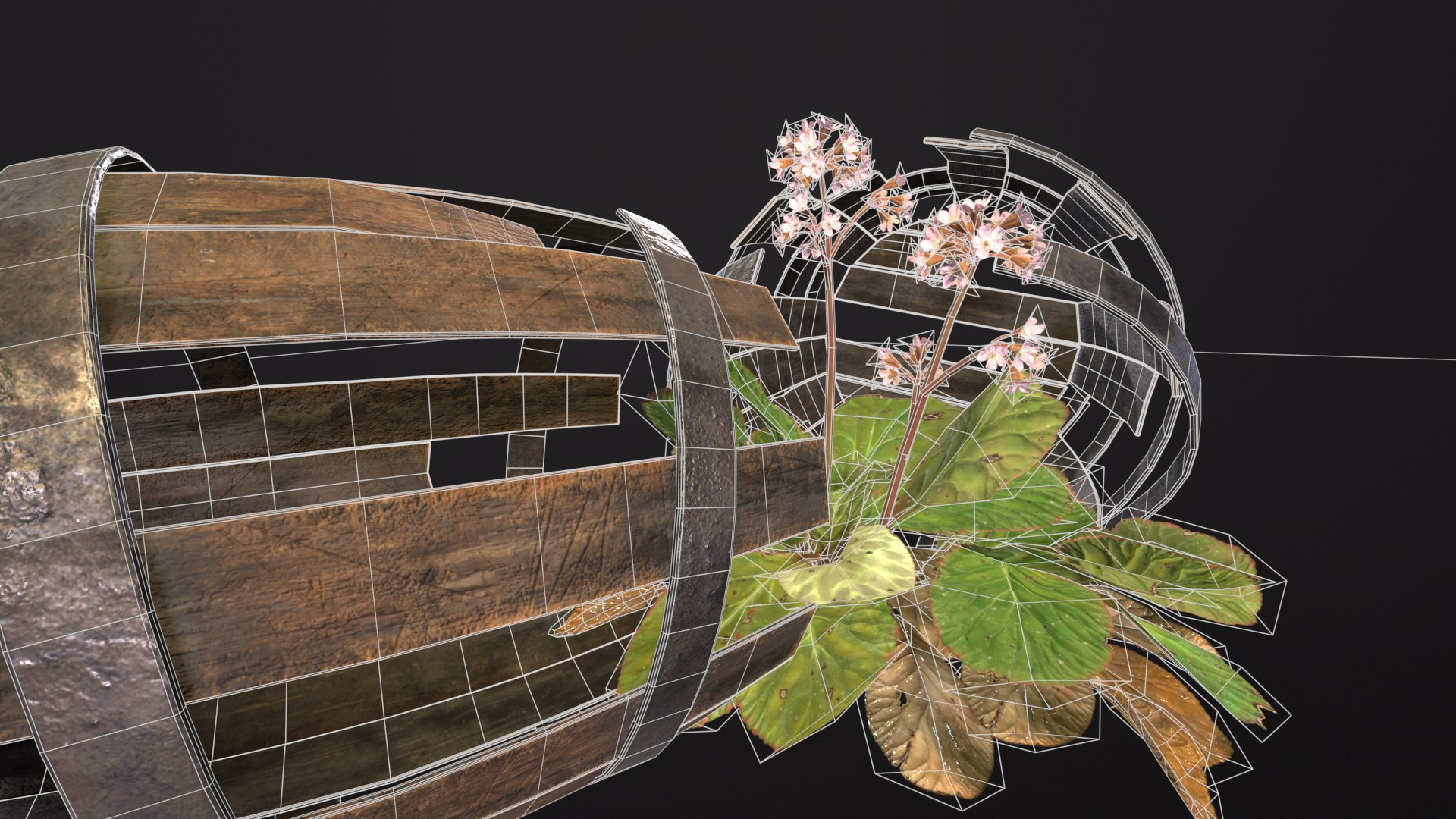 Broken Old Barrels model - TurboSquid 2175717