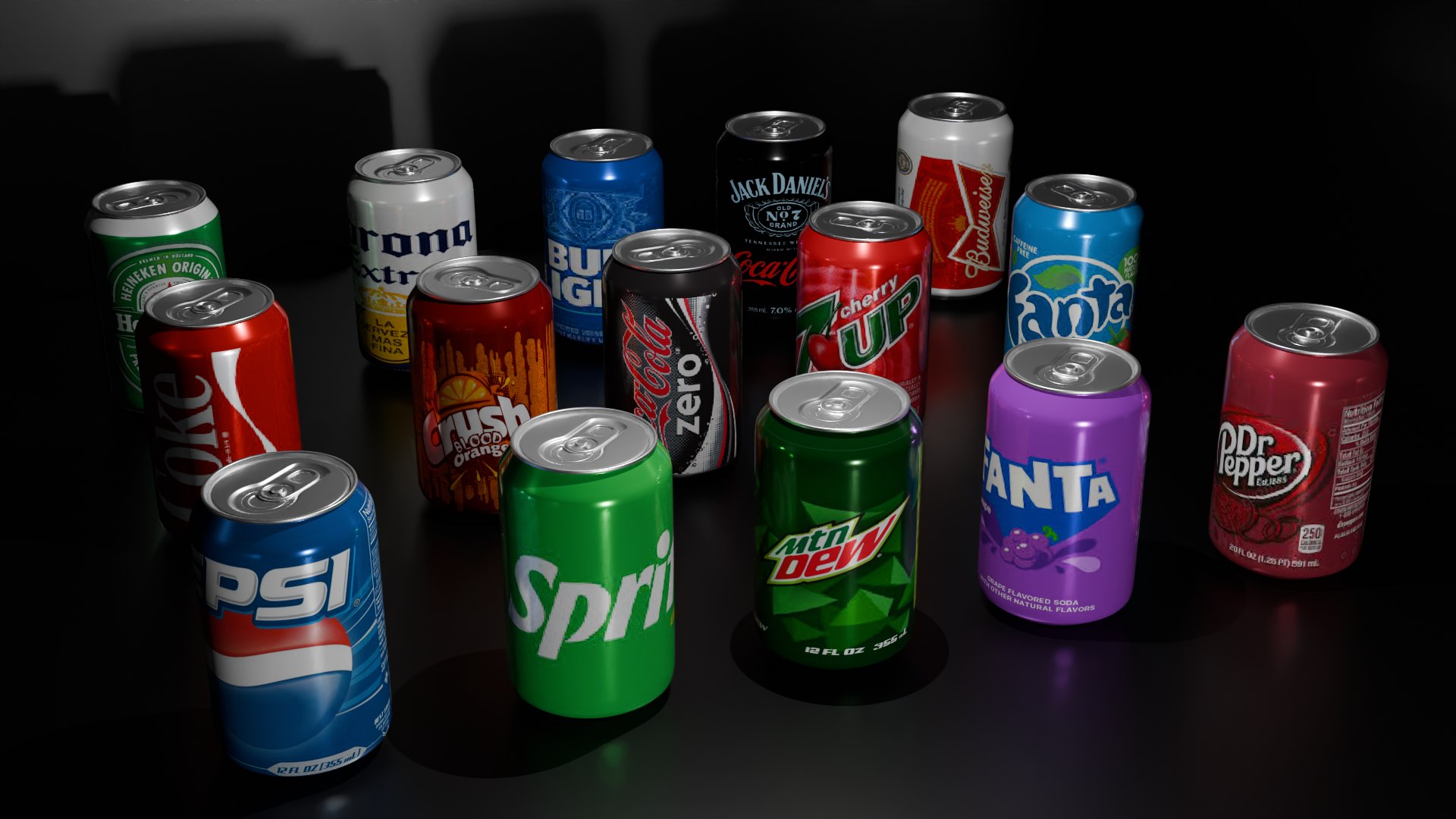 3D Soda Can Alcohol Can Pack 15 Cans - TurboSquid 2235770