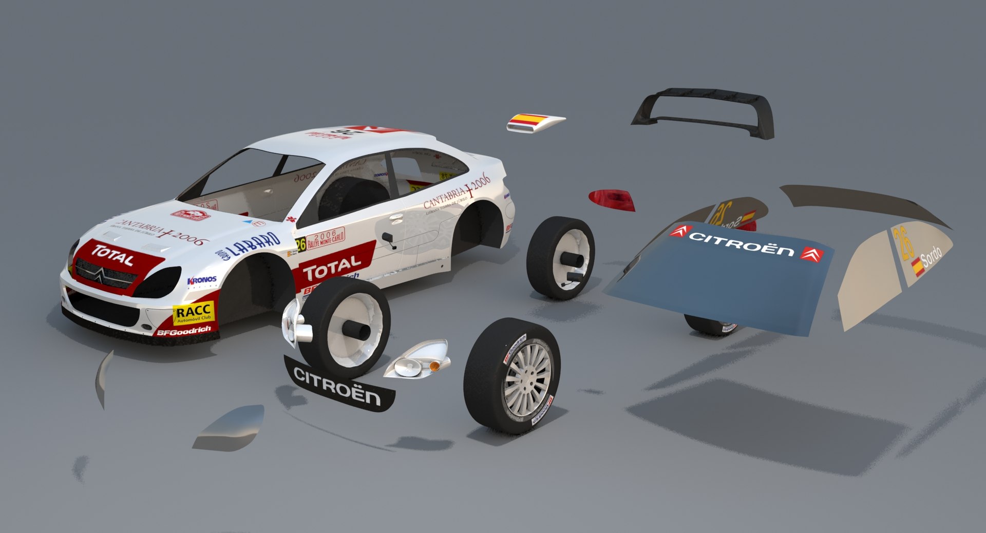 3D citroen xsara wrc - model - TurboSquid 1212551