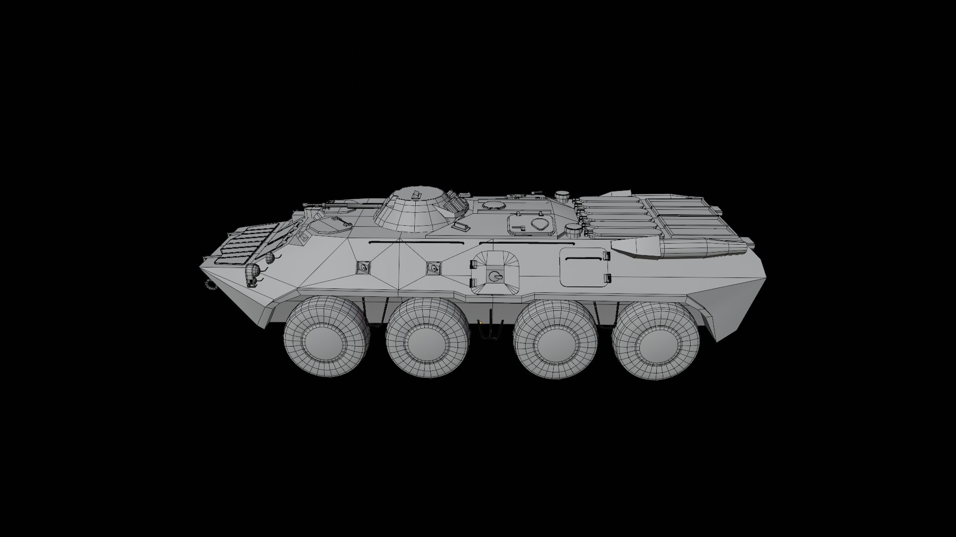 BTR-80 military 8x8 Armer Truck Low-poly 3D model model - TurboSquid ...