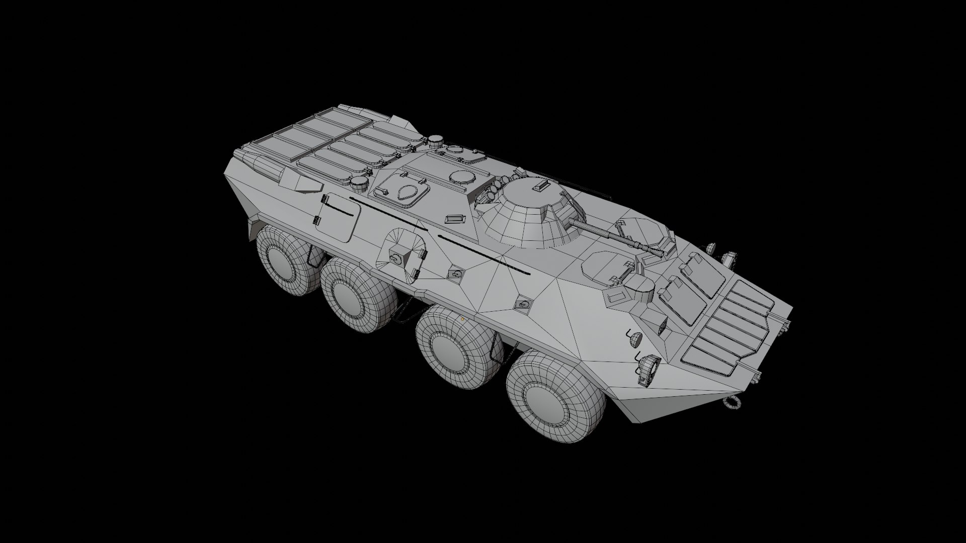 BTR-80 military 8x8 Armer Truck Low-poly 3D model model - TurboSquid ...