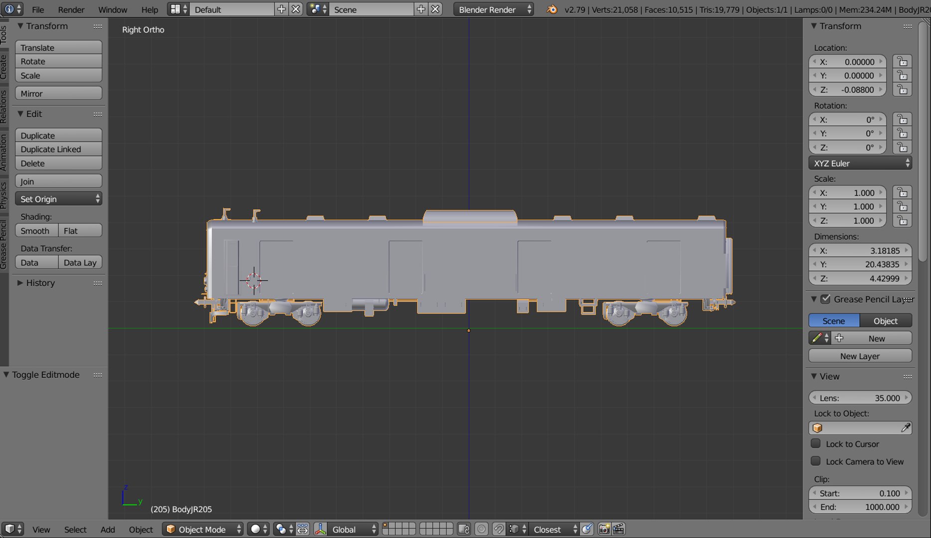 3D Model Jr 205 Train - TurboSquid 1286446