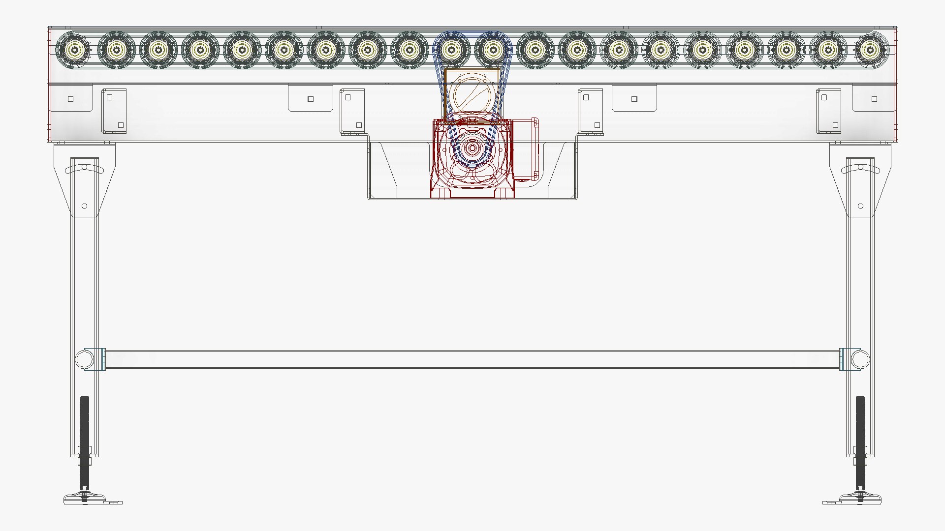 Chain driven roller conveyor 01 3D model - TurboSquid 2138871