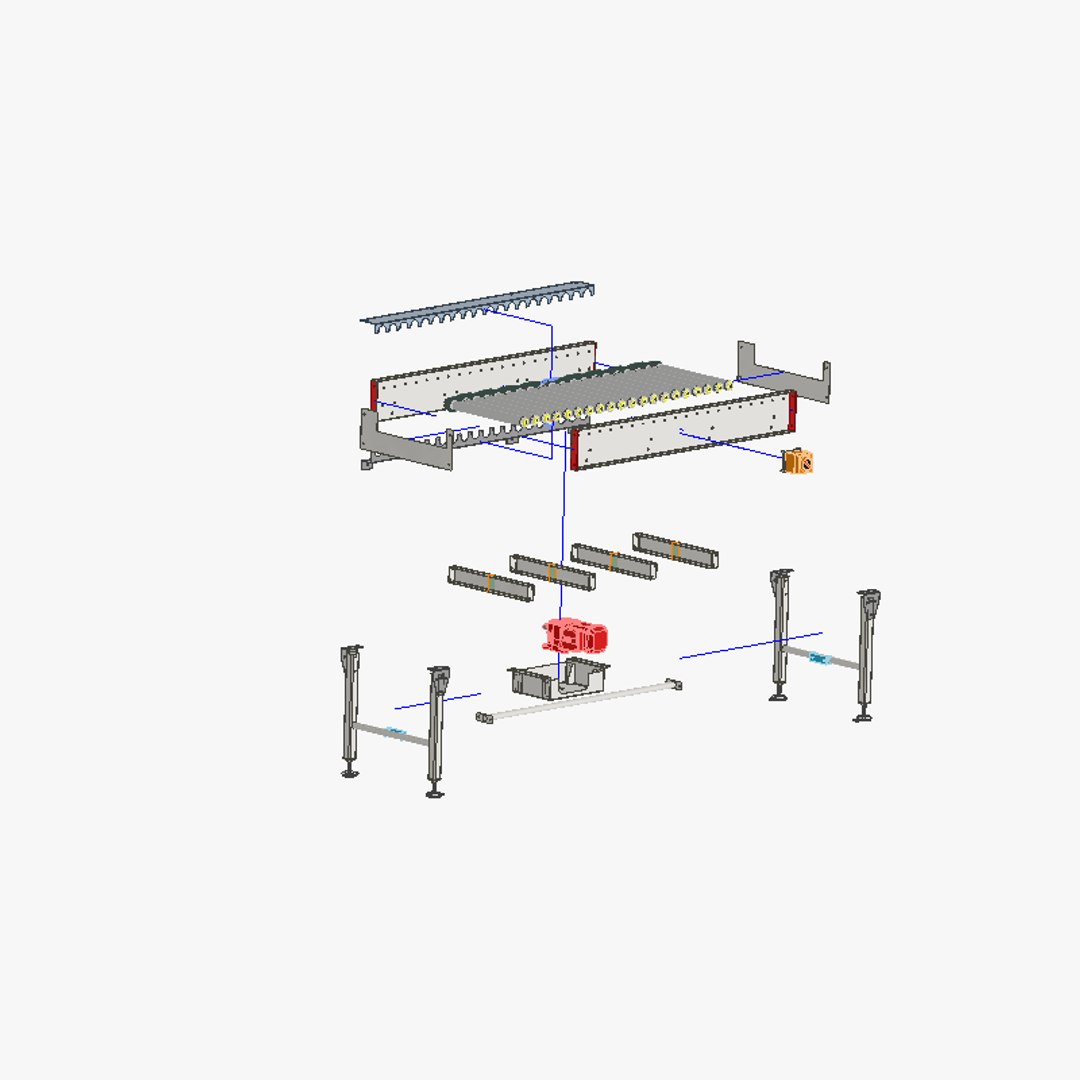 Chain driven roller conveyor 01 3D model - TurboSquid 2138871