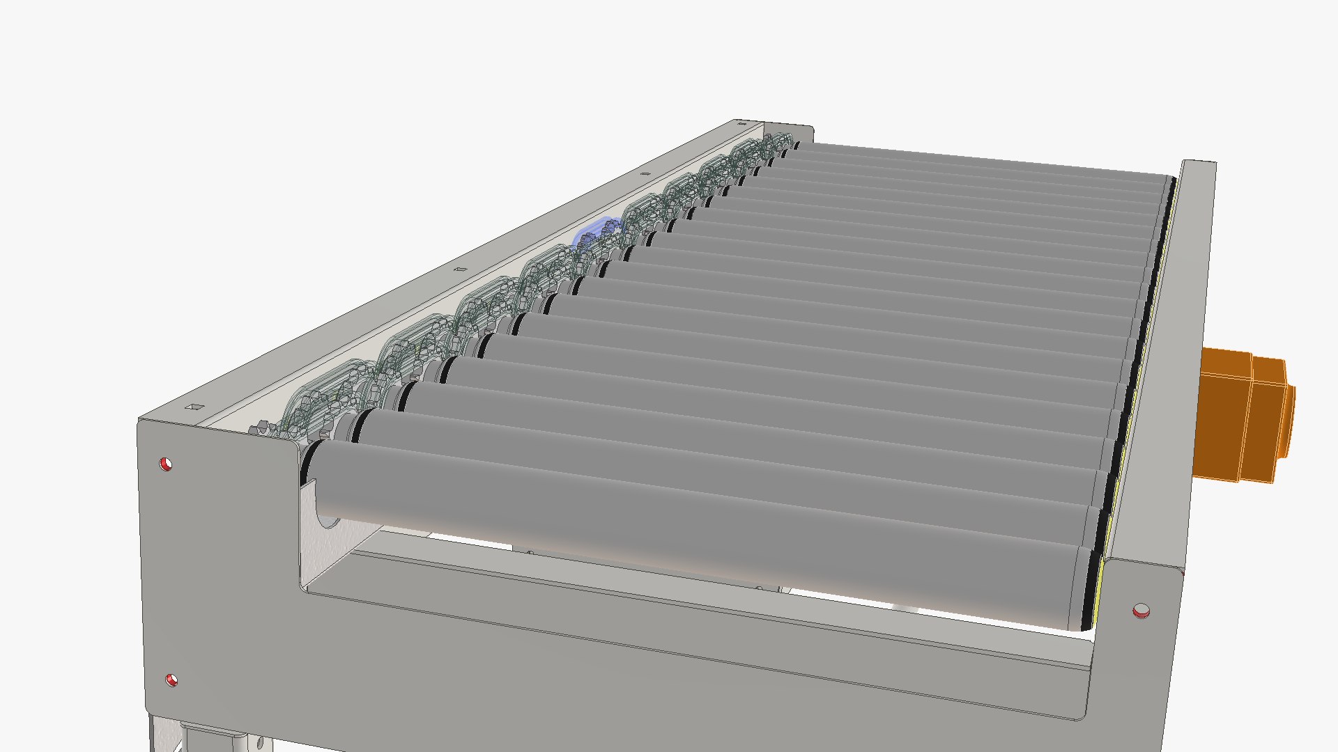 Chain driven roller conveyor 01 3D model - TurboSquid 2138871
