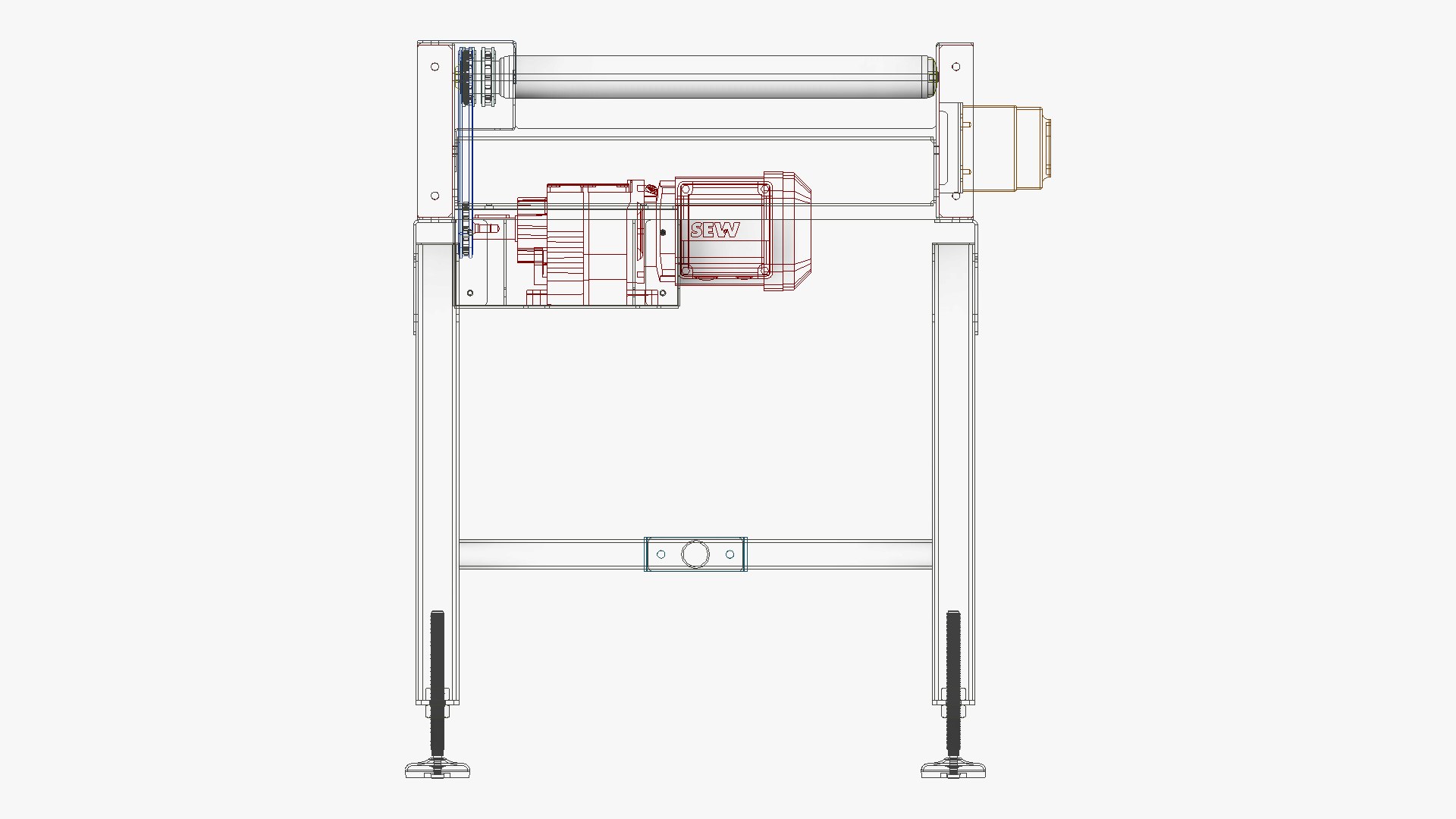 Chain driven roller conveyor 01 3D model - TurboSquid 2138871