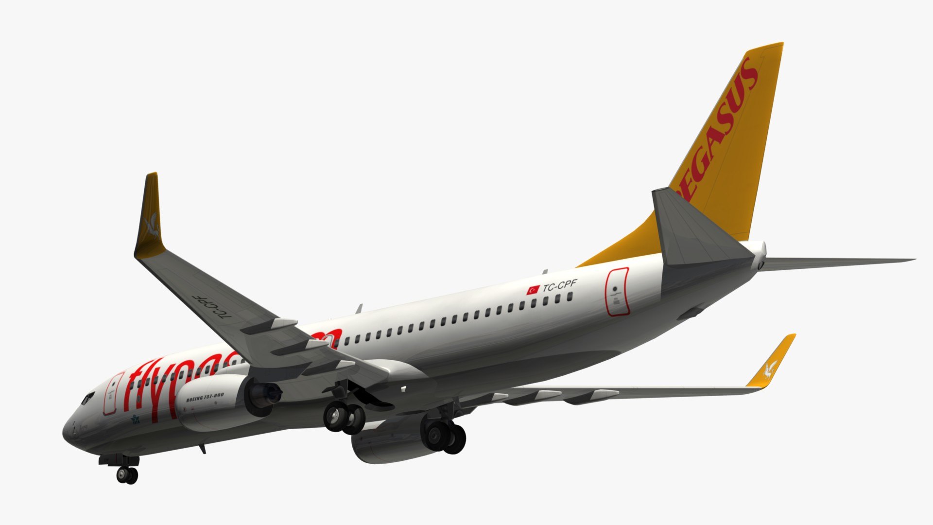 Boeing Pegasus Airlines 3D - TurboSquid 1246107