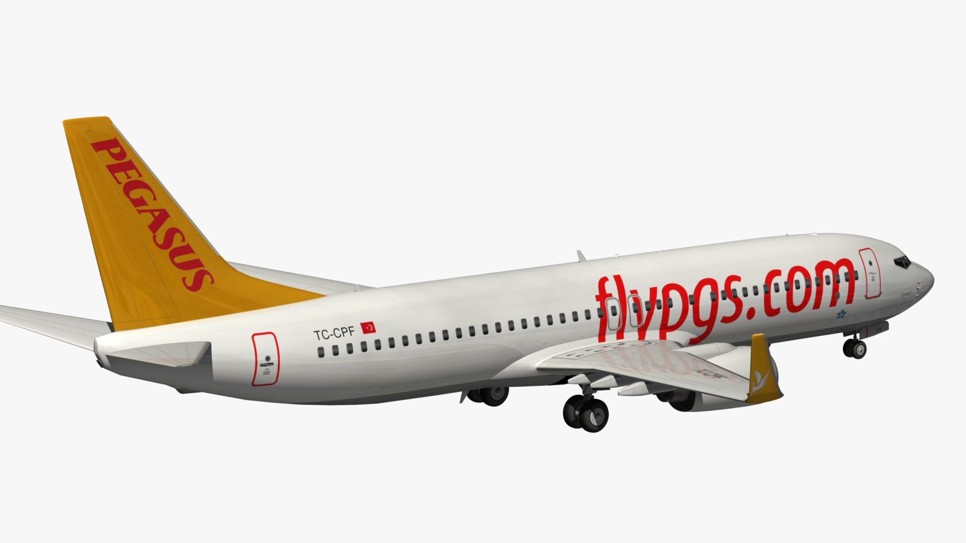 Boeing Pegasus Airlines 3D - TurboSquid 1246107