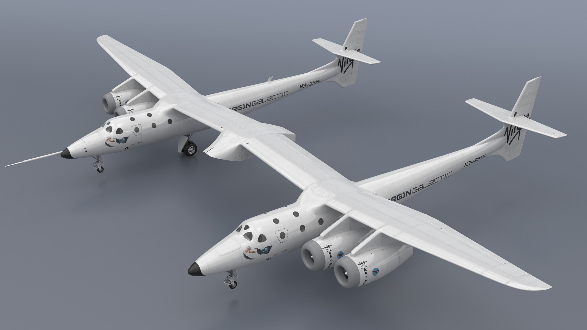 Virgin Galactic Mothership Eve 3D Model - TurboSquid 2387242