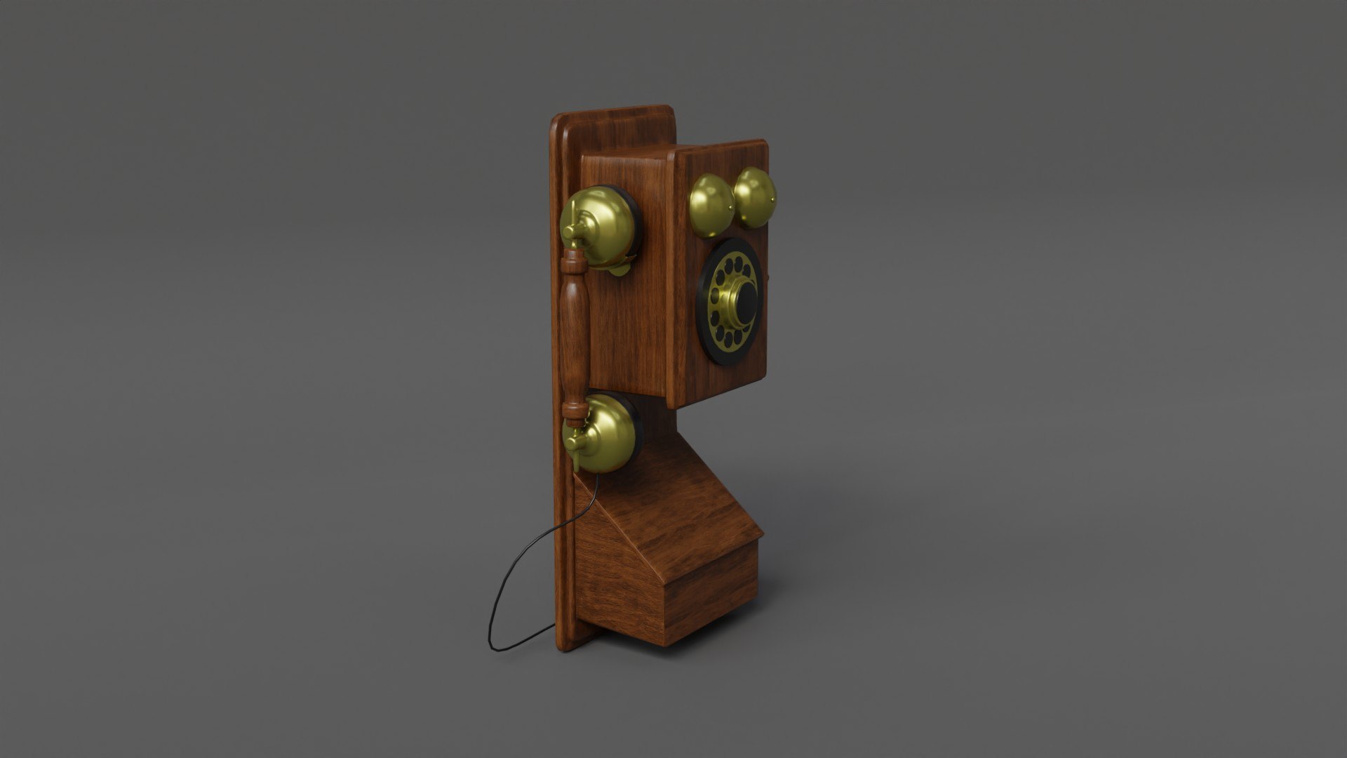 Wooden Antique Phone 3D model - TurboSquid 1996247