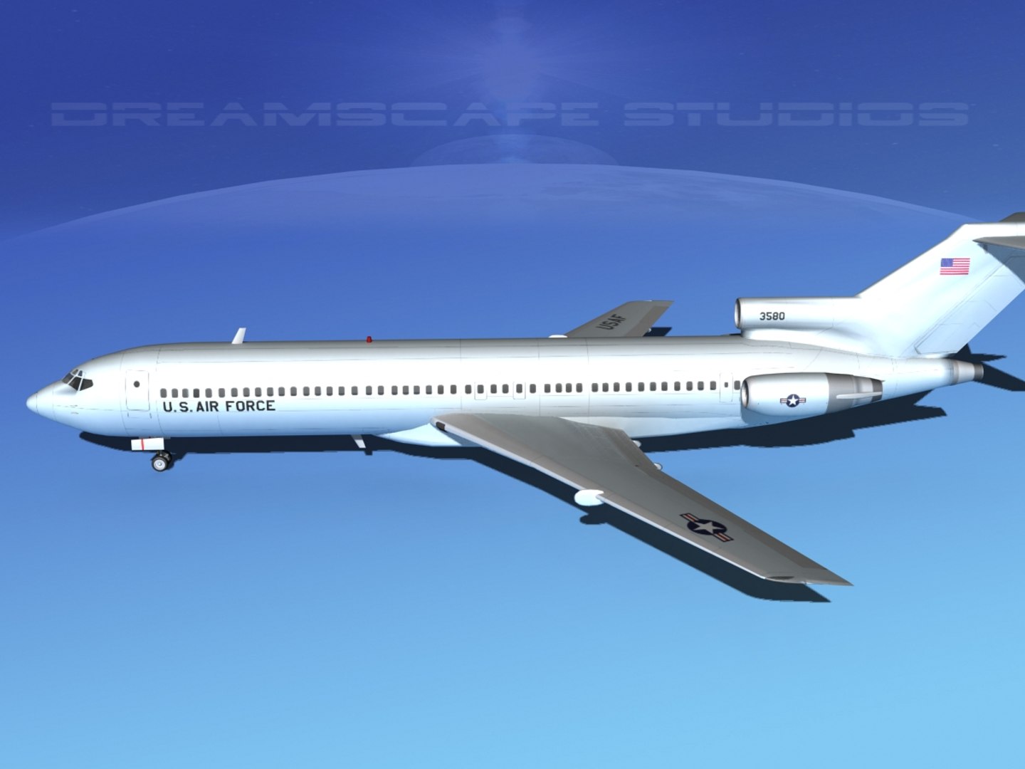 turbines c-22b boeing 727-200 3d dxf