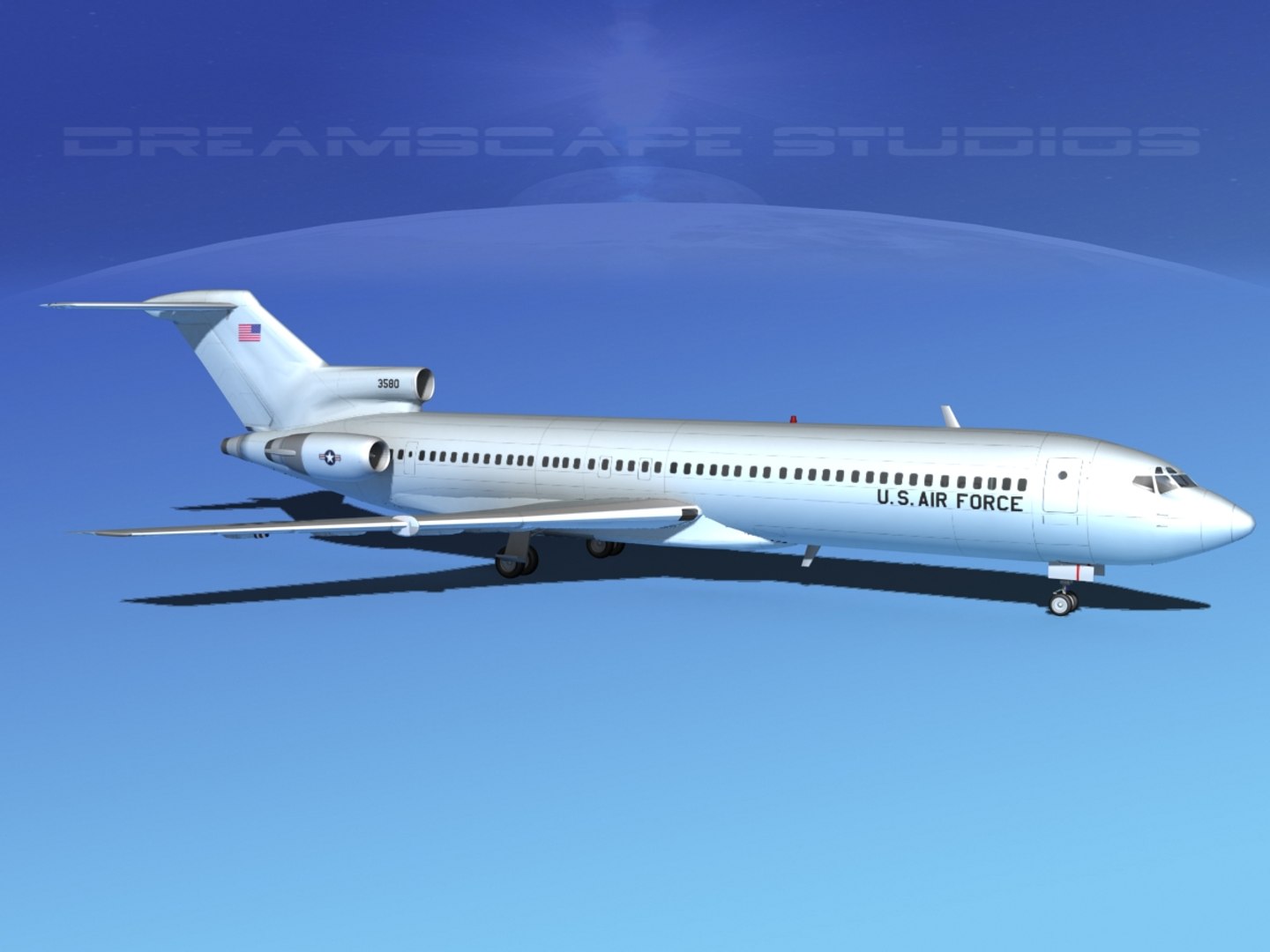 turbines c-22b boeing 727-200 3d dxf