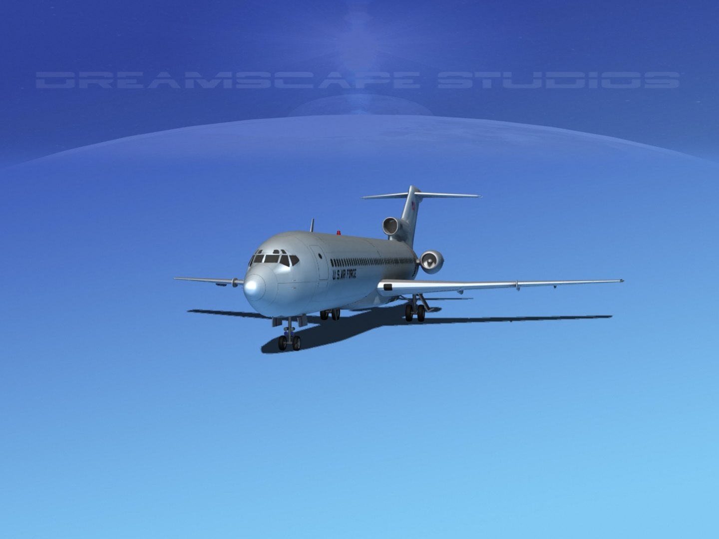turbines c-22b boeing 727-200 3d dxf