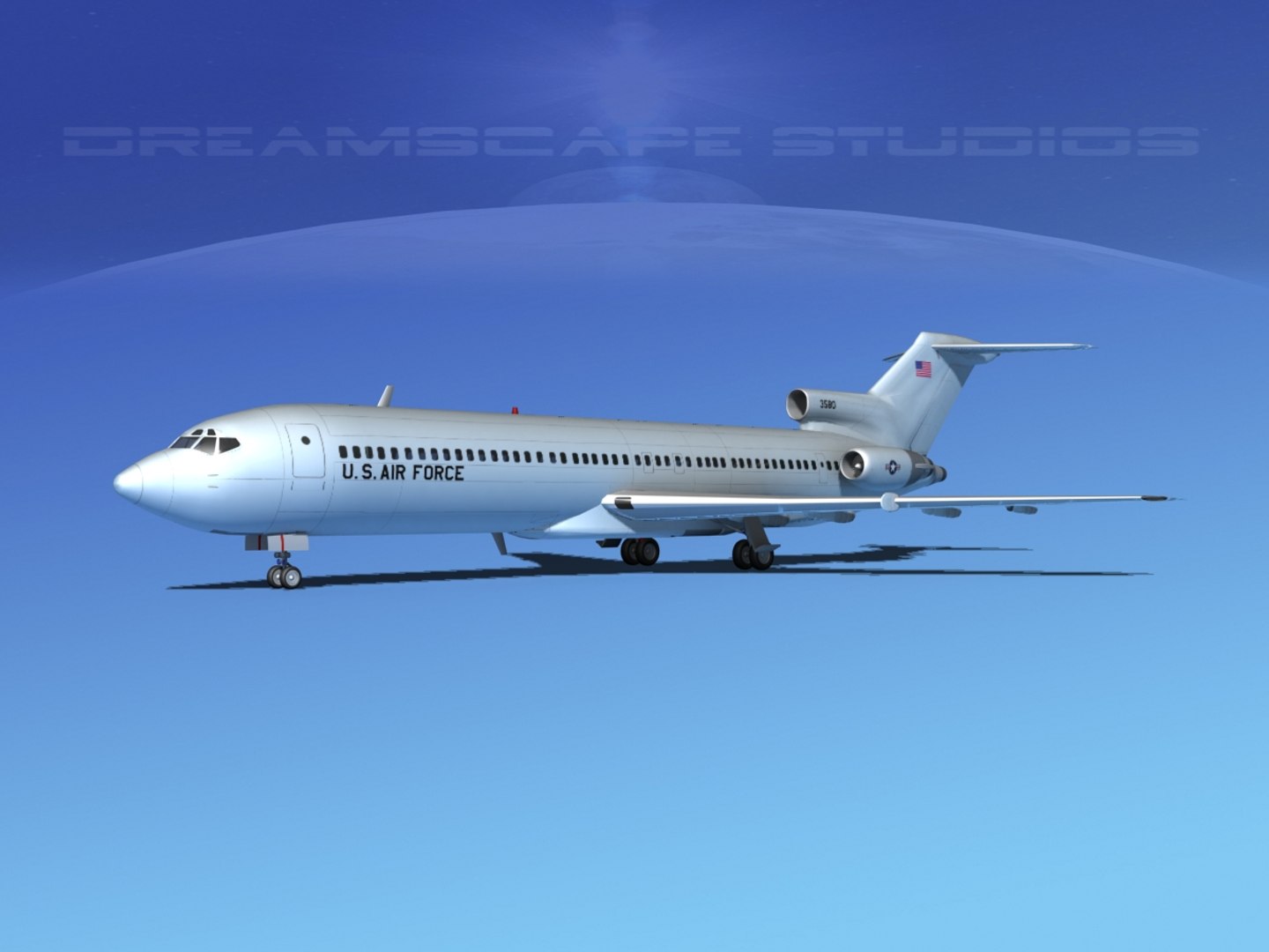 turbines c-22b boeing 727-200 3d dxf