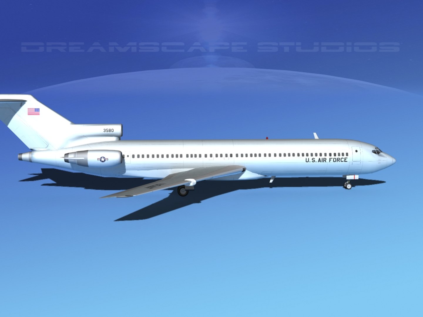 turbines c-22b boeing 727-200 3d dxf