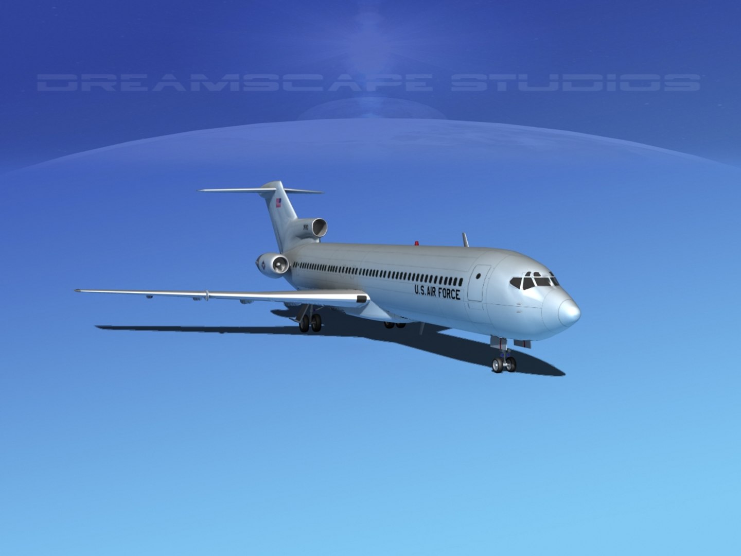 turbines c-22b boeing 727-200 3d dxf