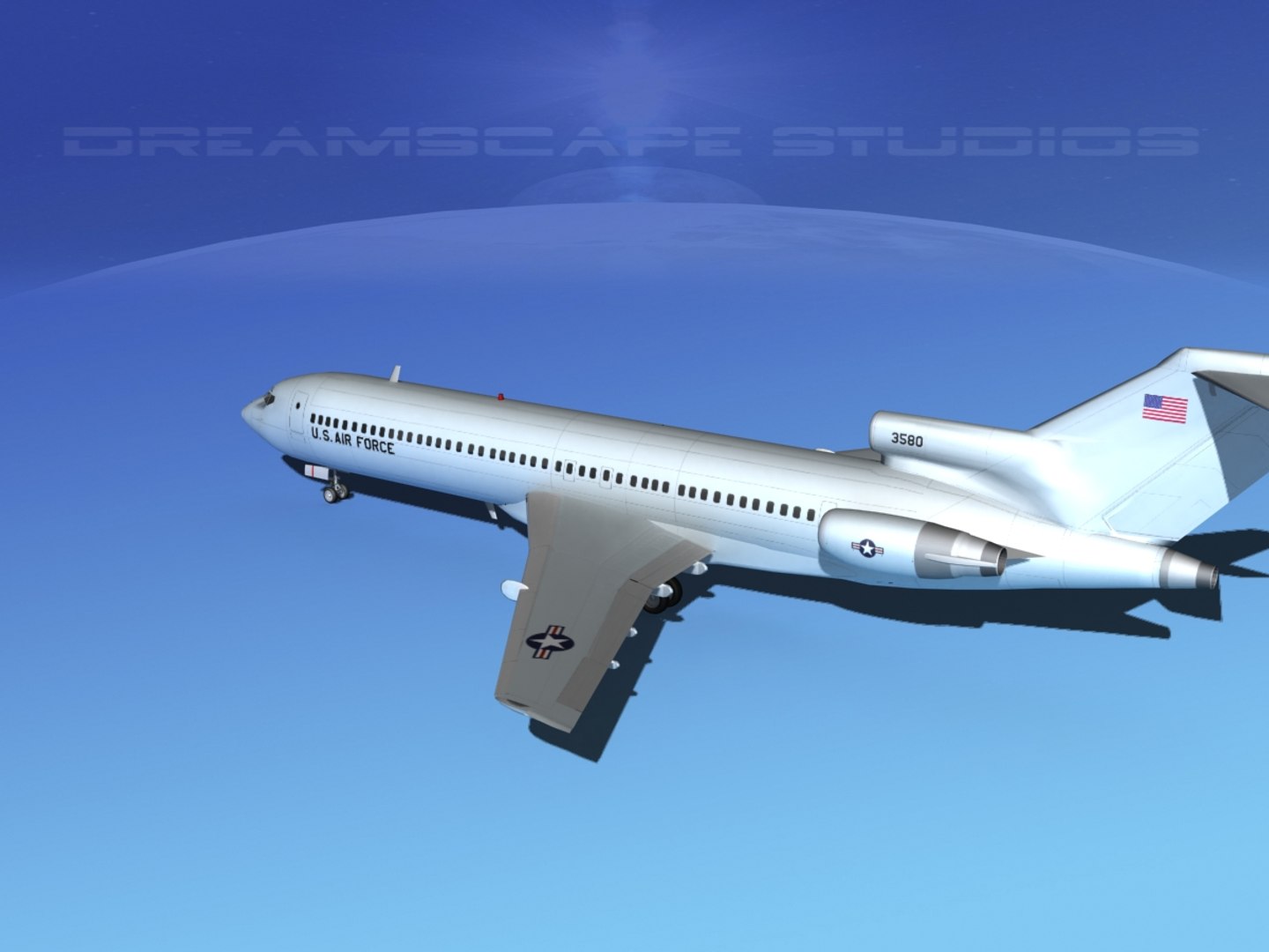 turbines c-22b boeing 727-200 3d dxf