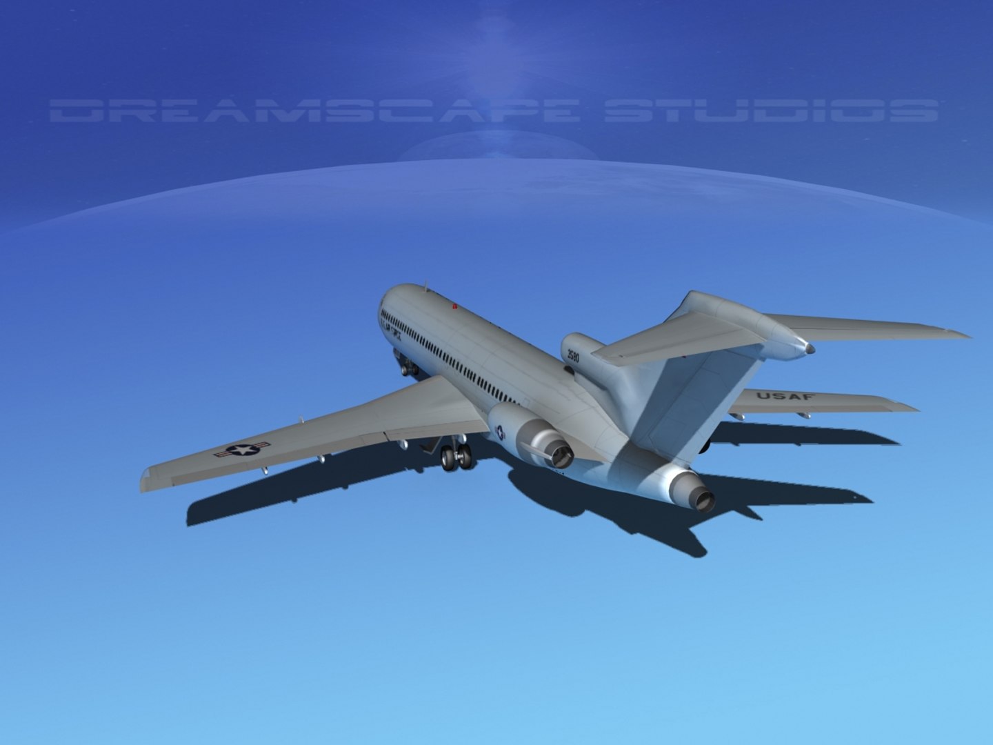 turbines c-22b boeing 727-200 3d dxf